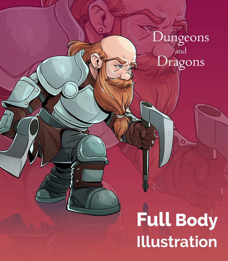 Custom Fantasy Dnd Character Adventure Party Commission Medieval ...