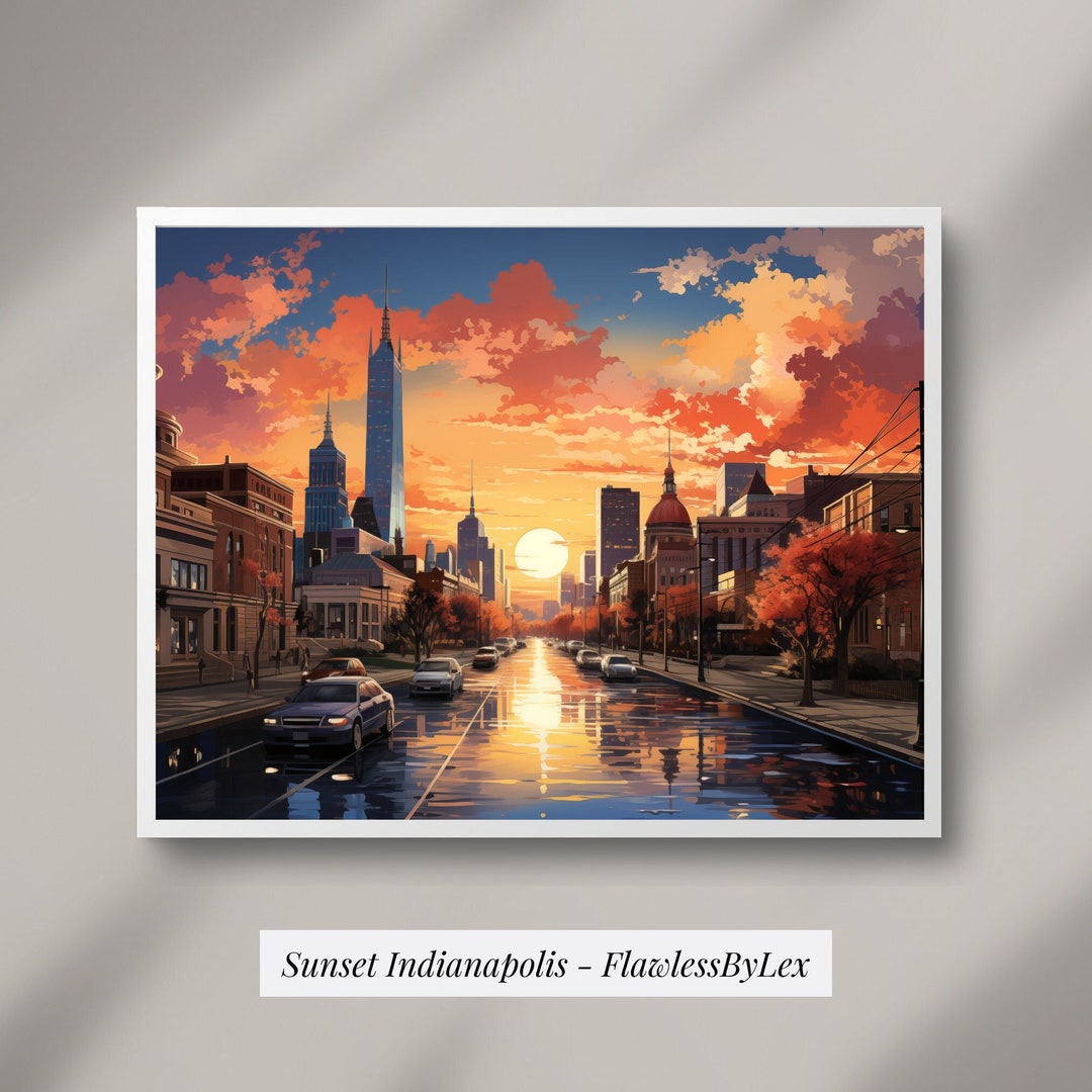 Indianapolis Digital Print for Living Room Indianapolis Wall Art ...