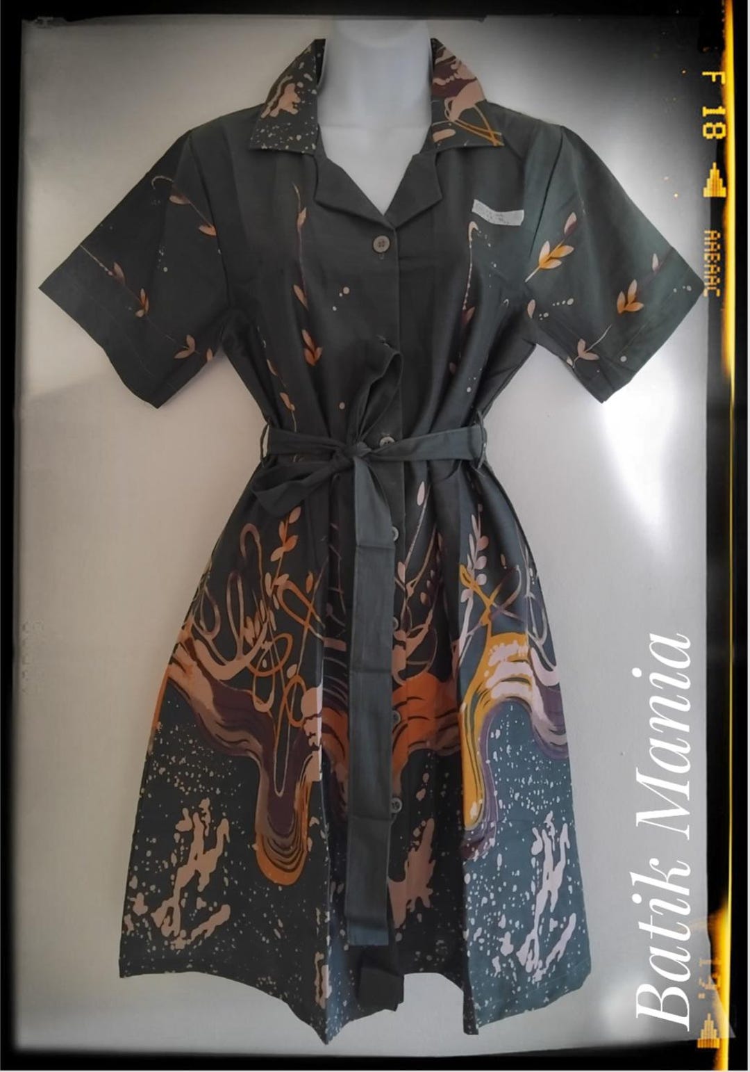 Handprint Premium Cotton Short Sleeves Batik Dress - Etsy Australia