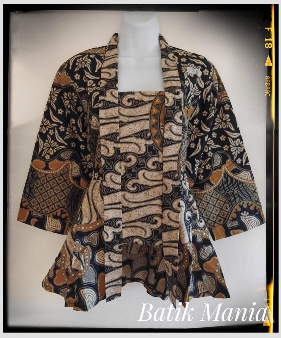 Handprint Premium Cotton 3/4 Sleeves Batik Kebaya - Etsy