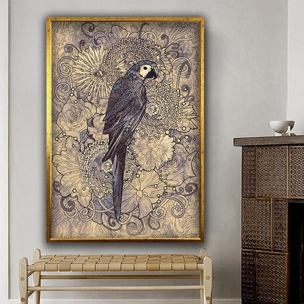 Parrot Poster - Etsy