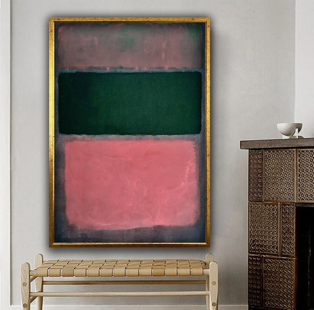 Mark Rothko Pink Green and Gray Canvas, Mark Rothko Panel, Mark Rothko ...