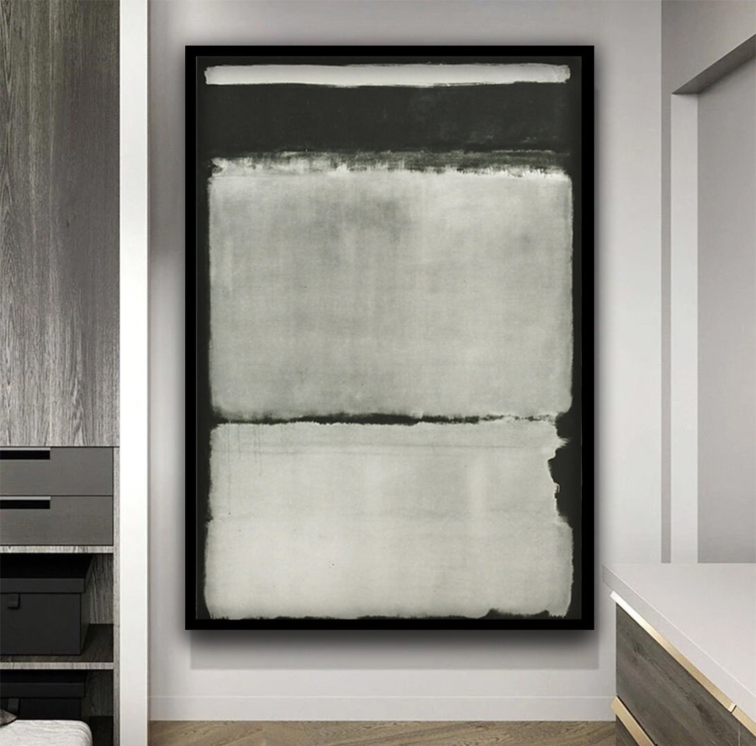 Mark Rothko Black Grey Canvas, Mark Rothko Panel, Mark Rothko Colorful ...