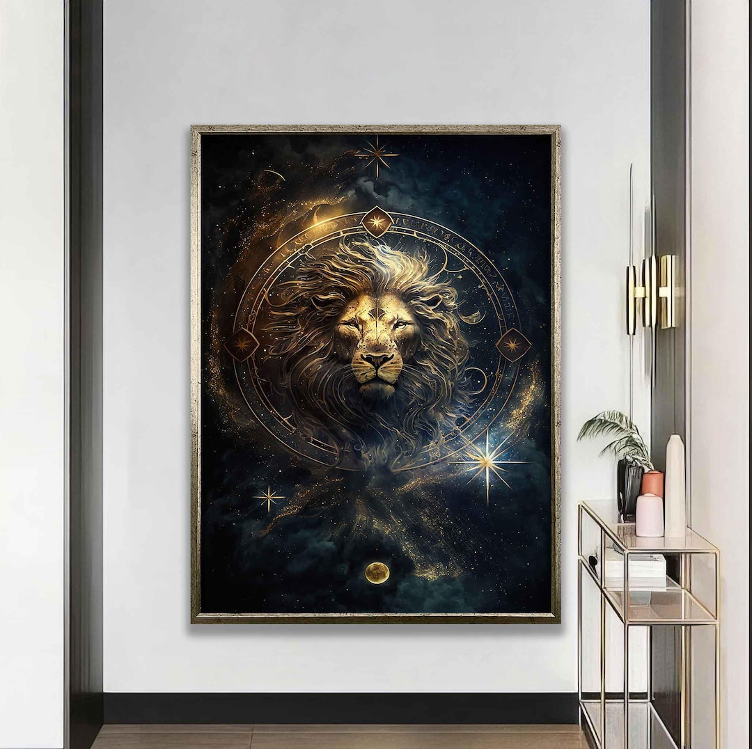 Leo Zodiac Canvas Print, Leo Zodiac Art Print, Leo Zodiac Gifts, Zodiac ...