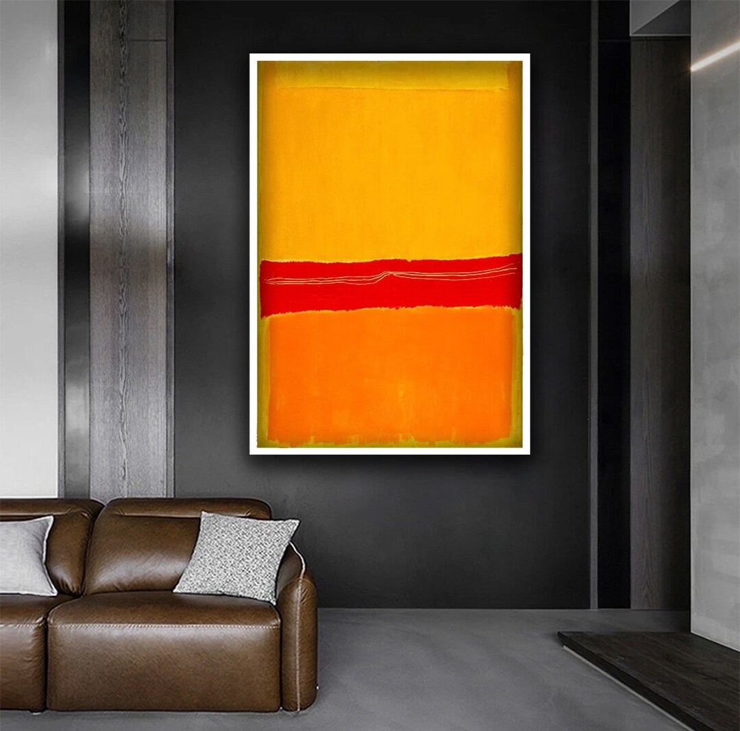 Mark Rothko Yellow Red and Orange Canvas, Mark Rothko Panel, Mark ...
