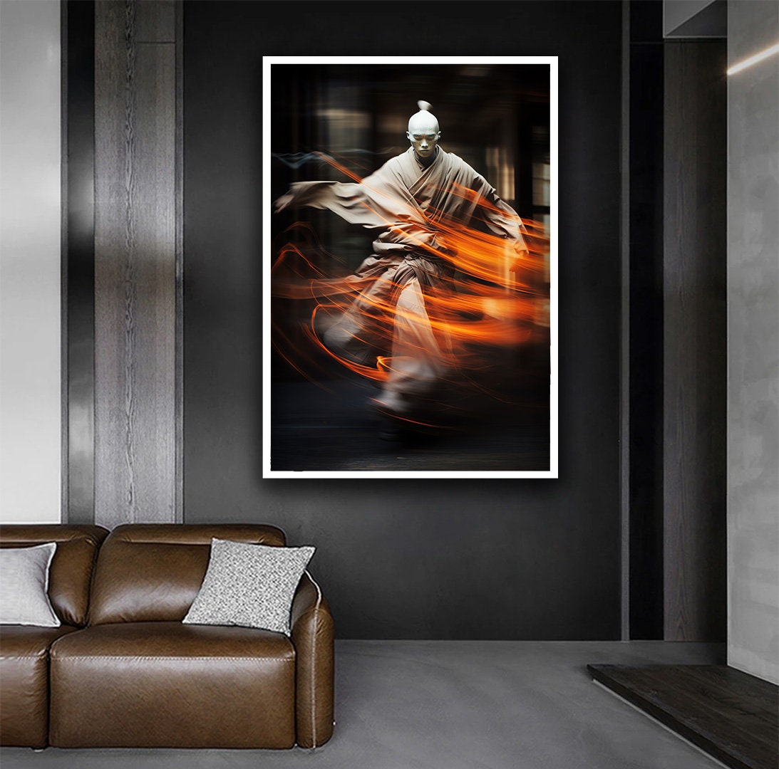 Samurai Wall Art, Samurai Canvas, Japanese Art, Samurai Painting ...