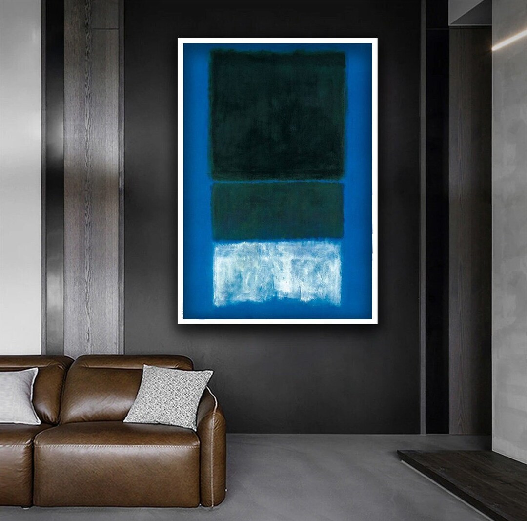 Mark Rothko Blue White and Green Canvas, Mark Rothko Panel, Mark Rothko ...