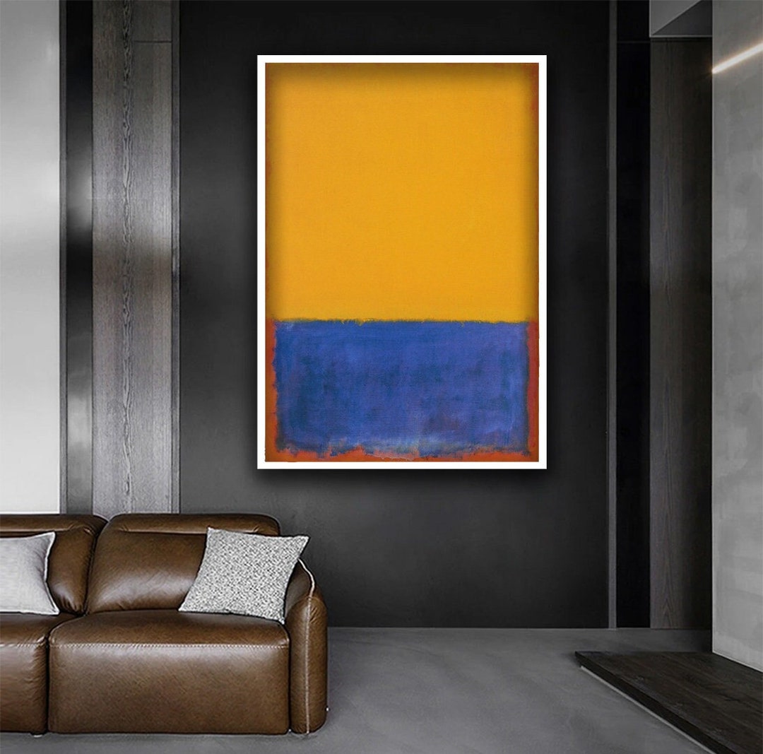 Mark Rothko Yellow Blue Canvas, Mark Rothko Panel, Mark Rothko Colorful ...