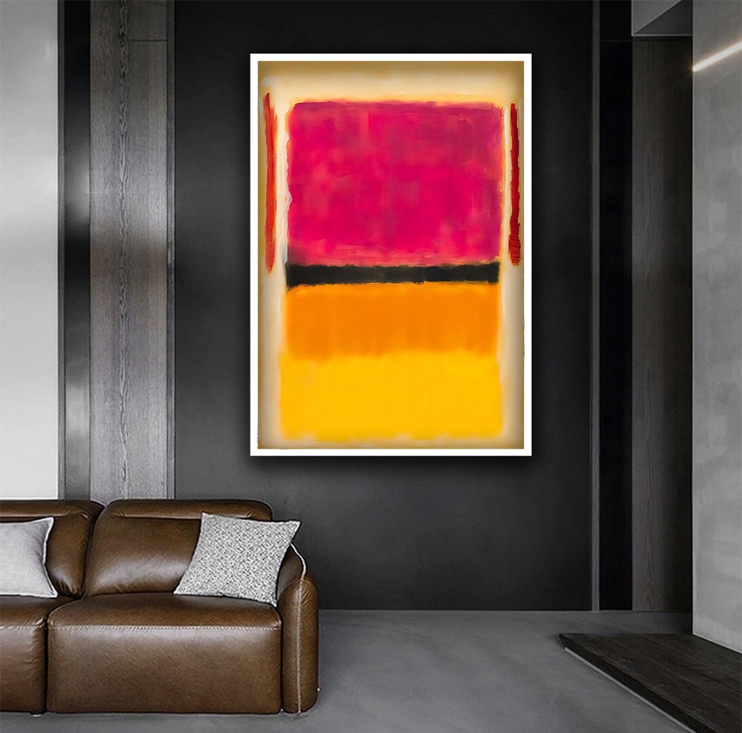 Mark Rothko Pink Black Orange Yellow Canvas, Mark Rothko Panel, Mark ...