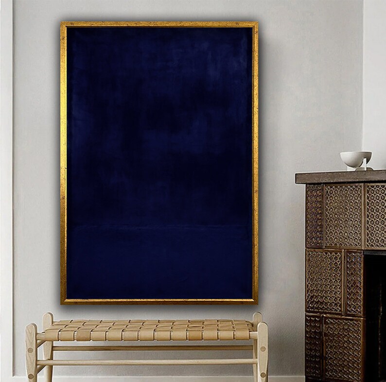 Mark Rothko Navy Blue Canvas, Mark Rothko Colored Wall Art, , Mark ...