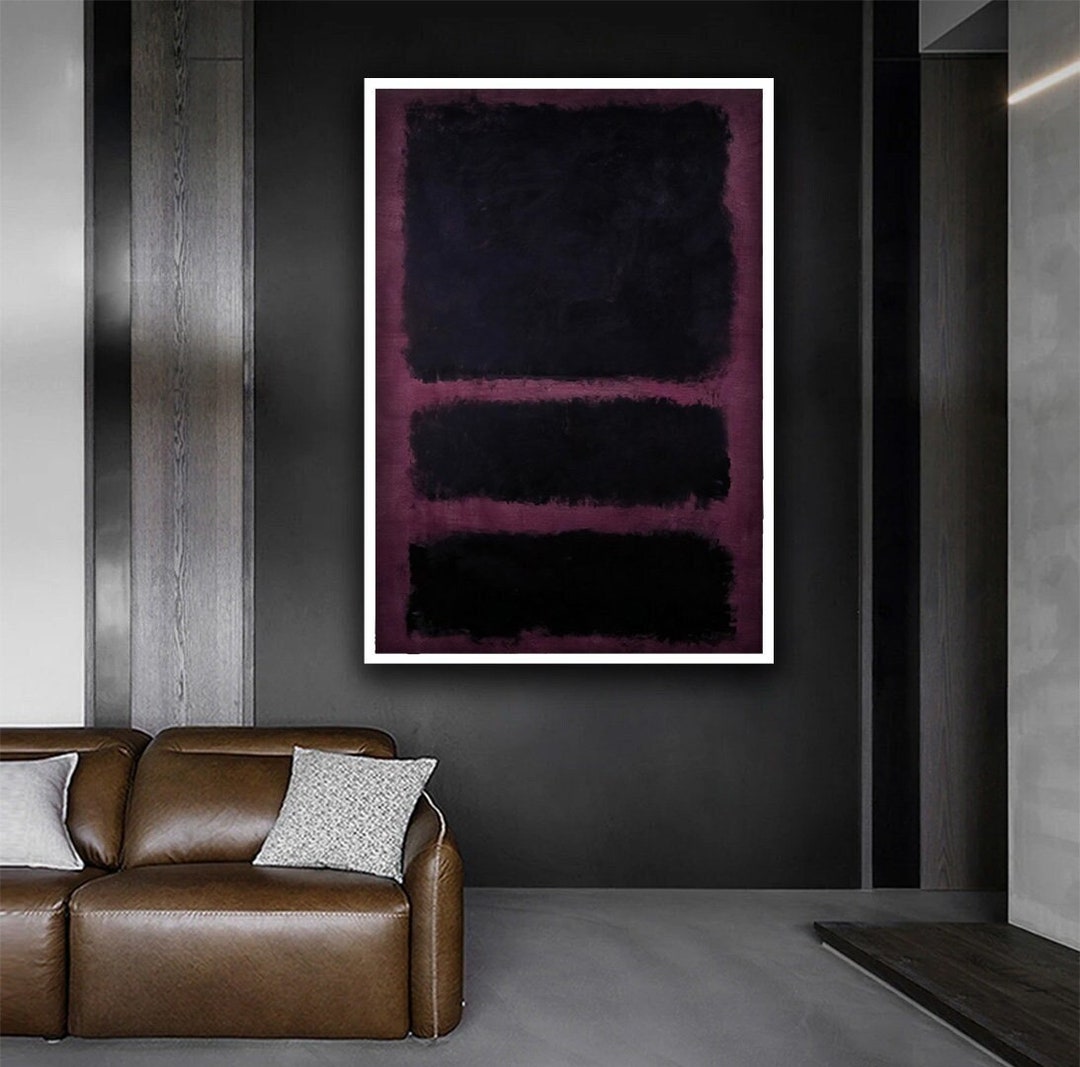 Mark Rothko Black Purple Canvas, Mark Rothko Panel, Mark Rothko ...