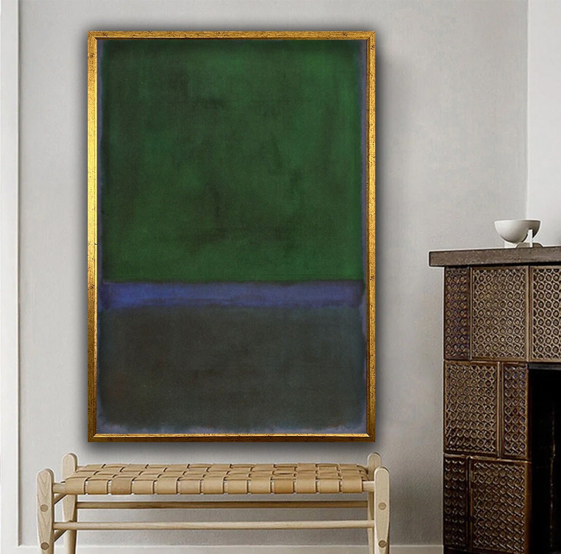 Mark Rothko Green Purple and Black Canvas, Mark Rothko Panel, Mark ...
