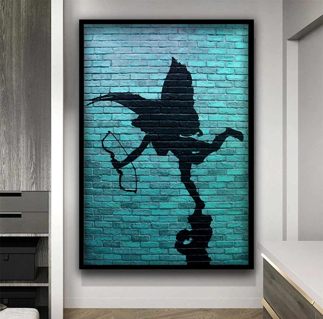 Eros Wall Art, Love God Canvas , Greek Mythology Wall Decor, Eros ...