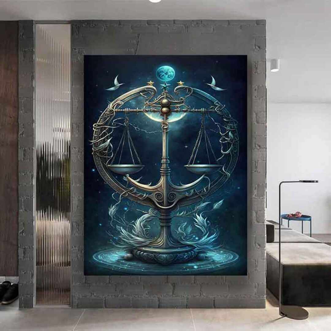 Libra Zodiac Sign Wall Art, Libra Zodiac Sign Gifts, Libra Zodiac Sign ...