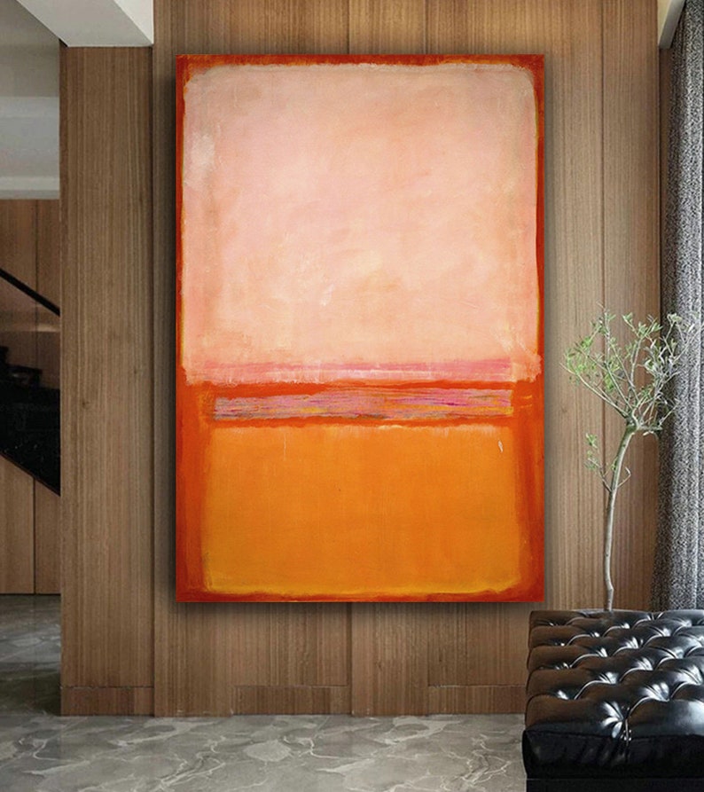 Mark Rothko Pink Orange Canvas, Mark Rothko Panel, Mark Rothko Colorful ...