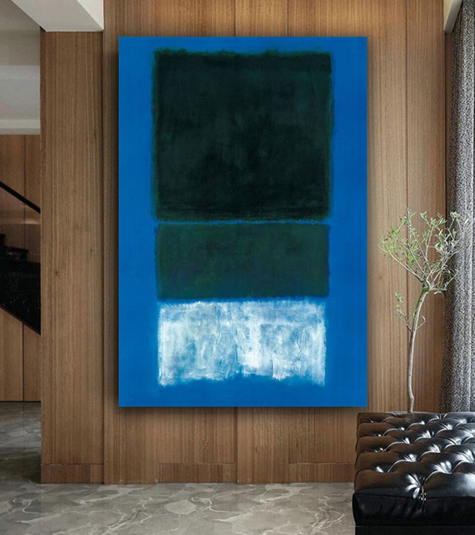 Mark Rothko Blue White and Green Canvas, Mark Rothko Panel, Mark Rothko ...
