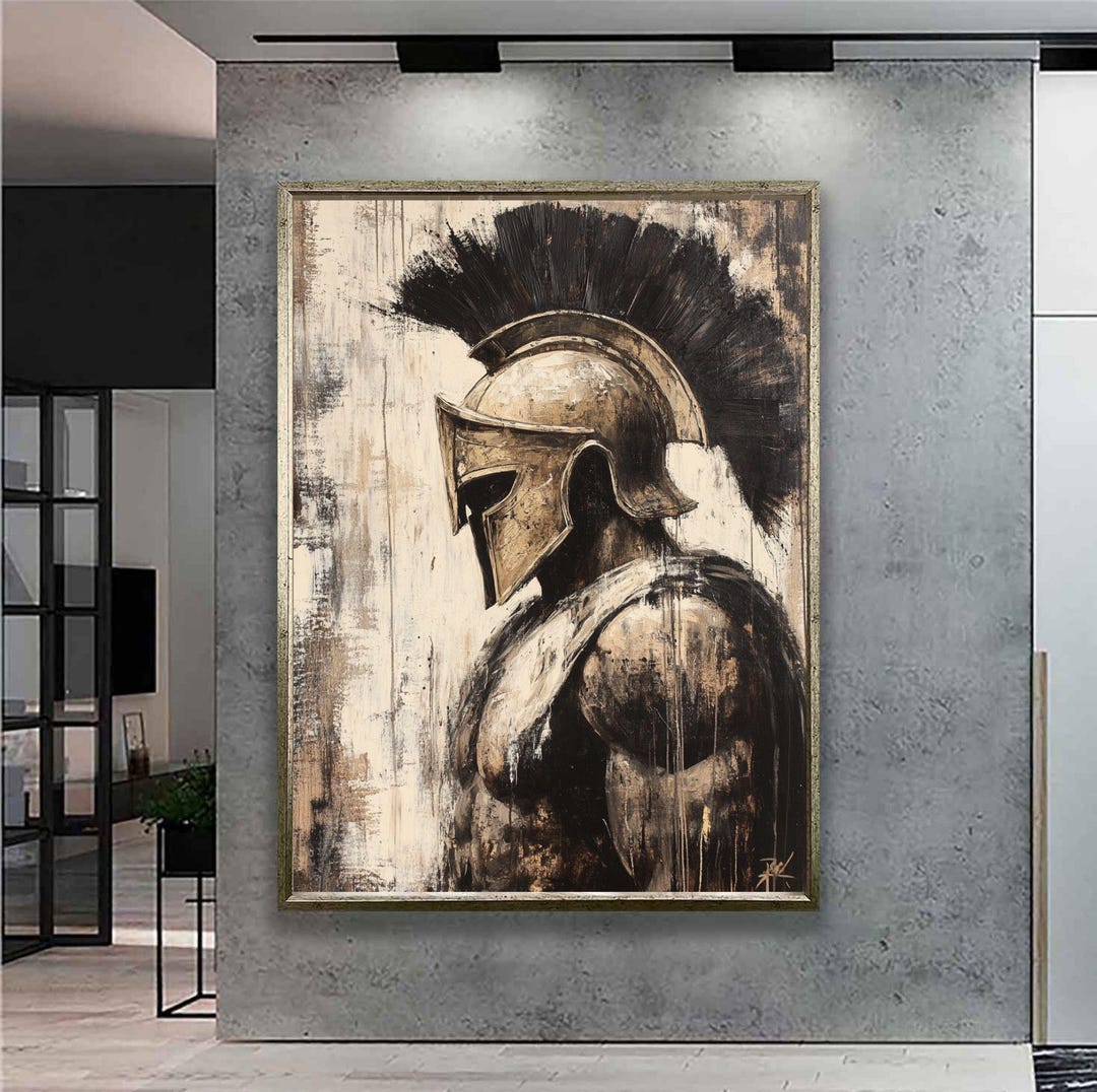 Gladiator Canvas Print, Spartan Soldier Canvas Painting, Ancient Ages ...
