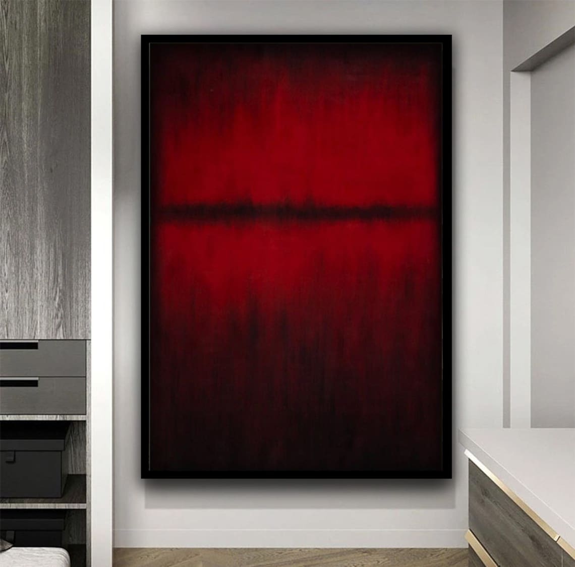 Mark Rothko Red and Black Canvas, Mark Rothko Panel, Mark Rothko ...
