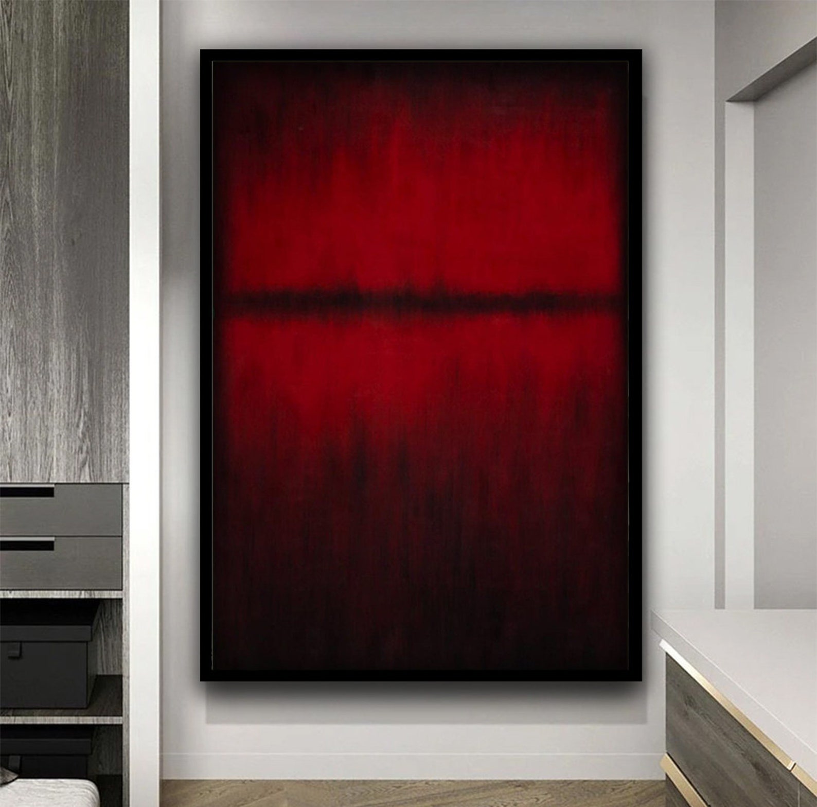 Mark Rothko Red and Black Canvas, Mark Rothko Panel, Mark Rothko ...