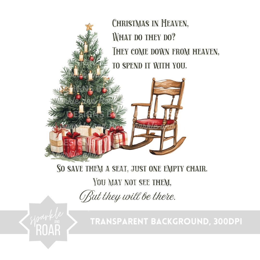 Christmas in Memory Clipart, Sublimation, Designs, Christmas PNG ...