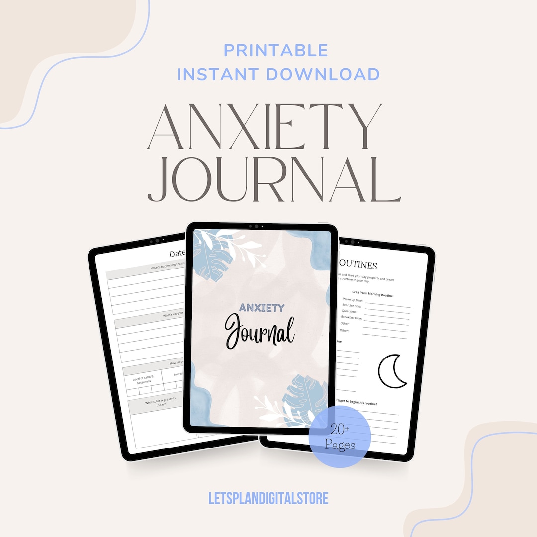 Digital Daily Anxiety Journal | Printable | Goodnotes, iPad | Self Love ...