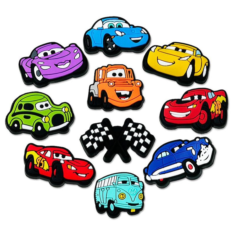 DIY Charms Lightning Mcqueen Disney Cars Shoe Rubber Accessory ...