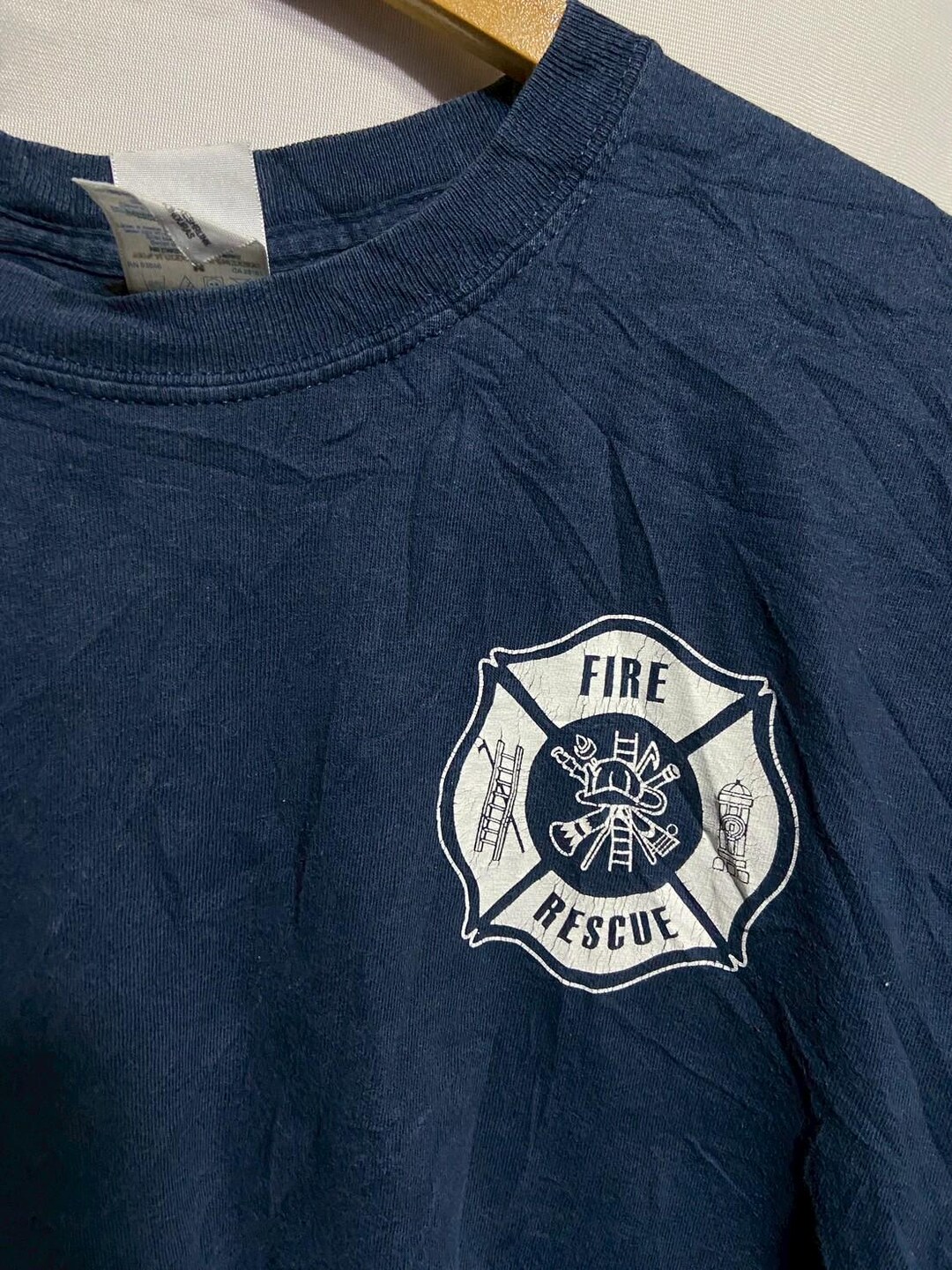 Vintage FDNY New York City Fire Department Keep Back 200 FT. T-shirt ...