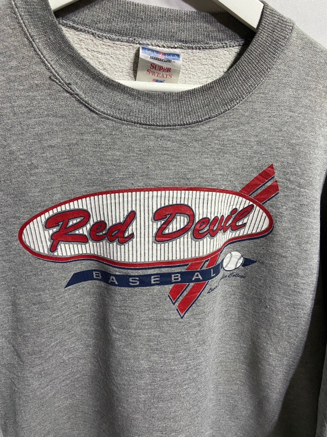 Vintage Red Devil Baseball Sweatshirt - Etsy