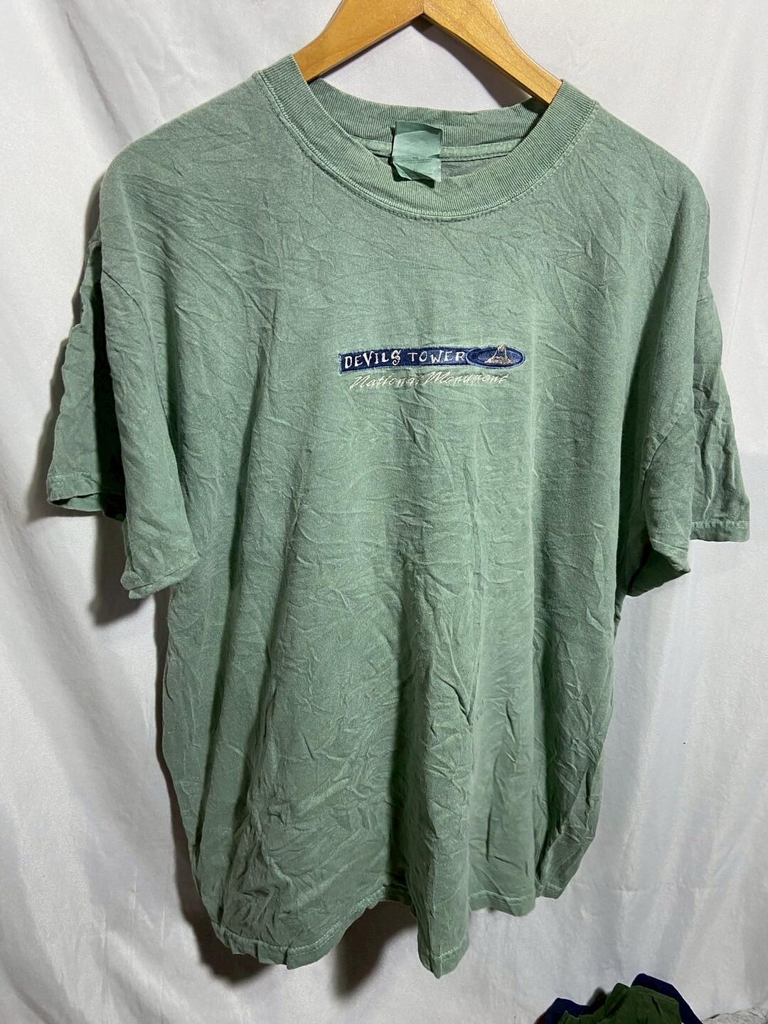 Vintage Devils Tower National Monument Embroidered T-shirt Size XL - Etsy