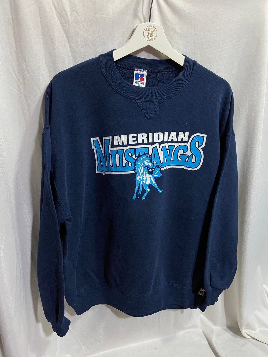 Vintage Meridian Mustangs Russell 90s Sweatshirt - Etsy
