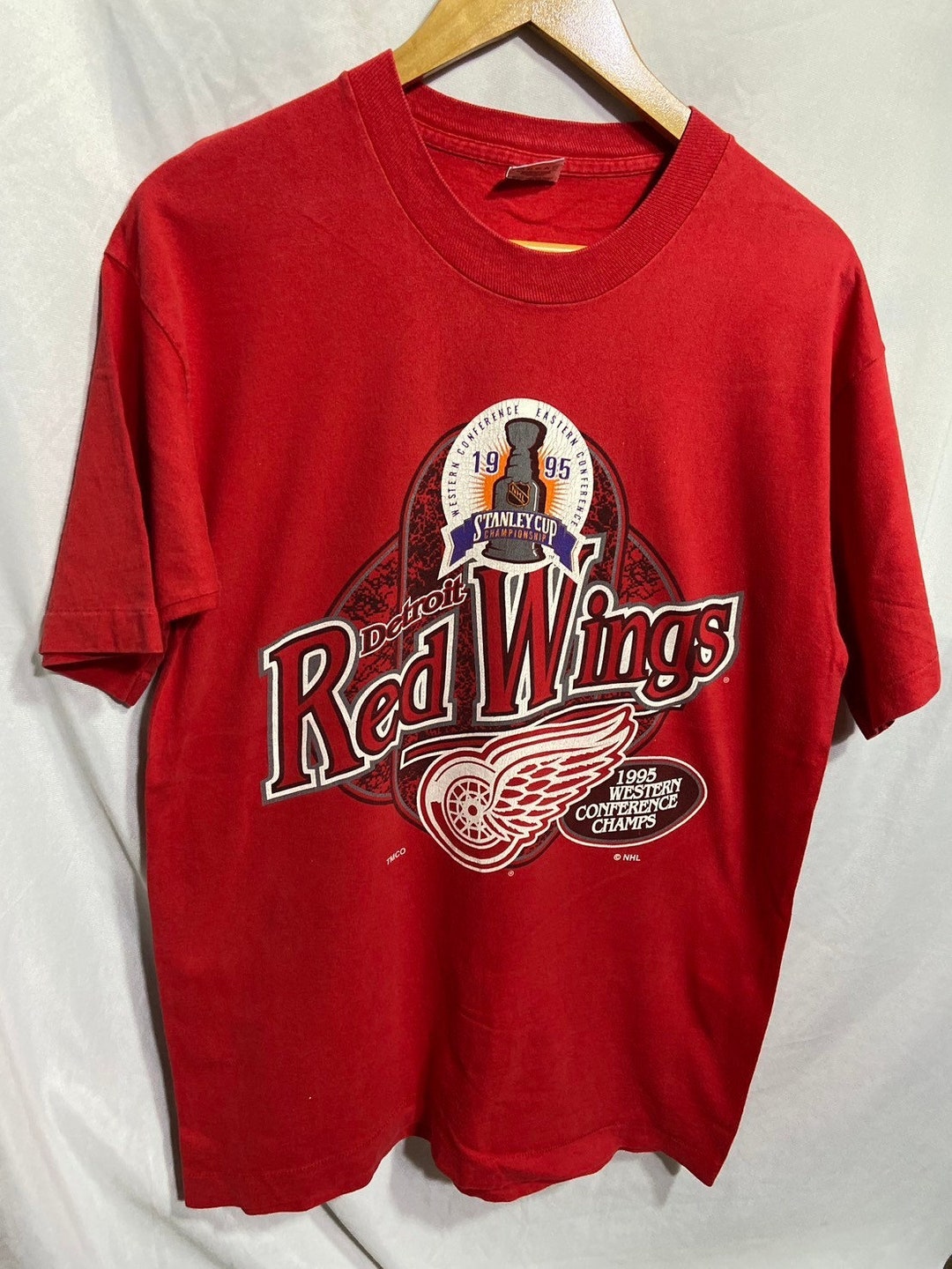 Vintage 1995 Detroit Red Wings T-shirt Size L - Etsy