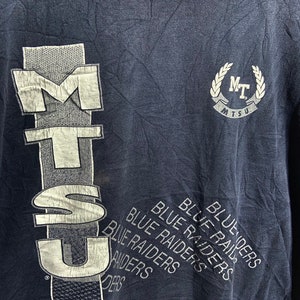 Vintage 90s Middle Tennessee Blue Raiders T-shirt Size XL - Etsy