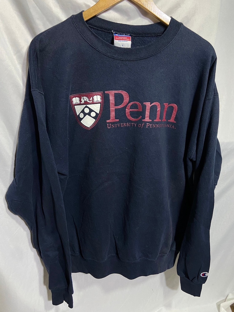 Vintage 90s University of Pennsylvania X Champion Sweatshirt Size L - Etsy