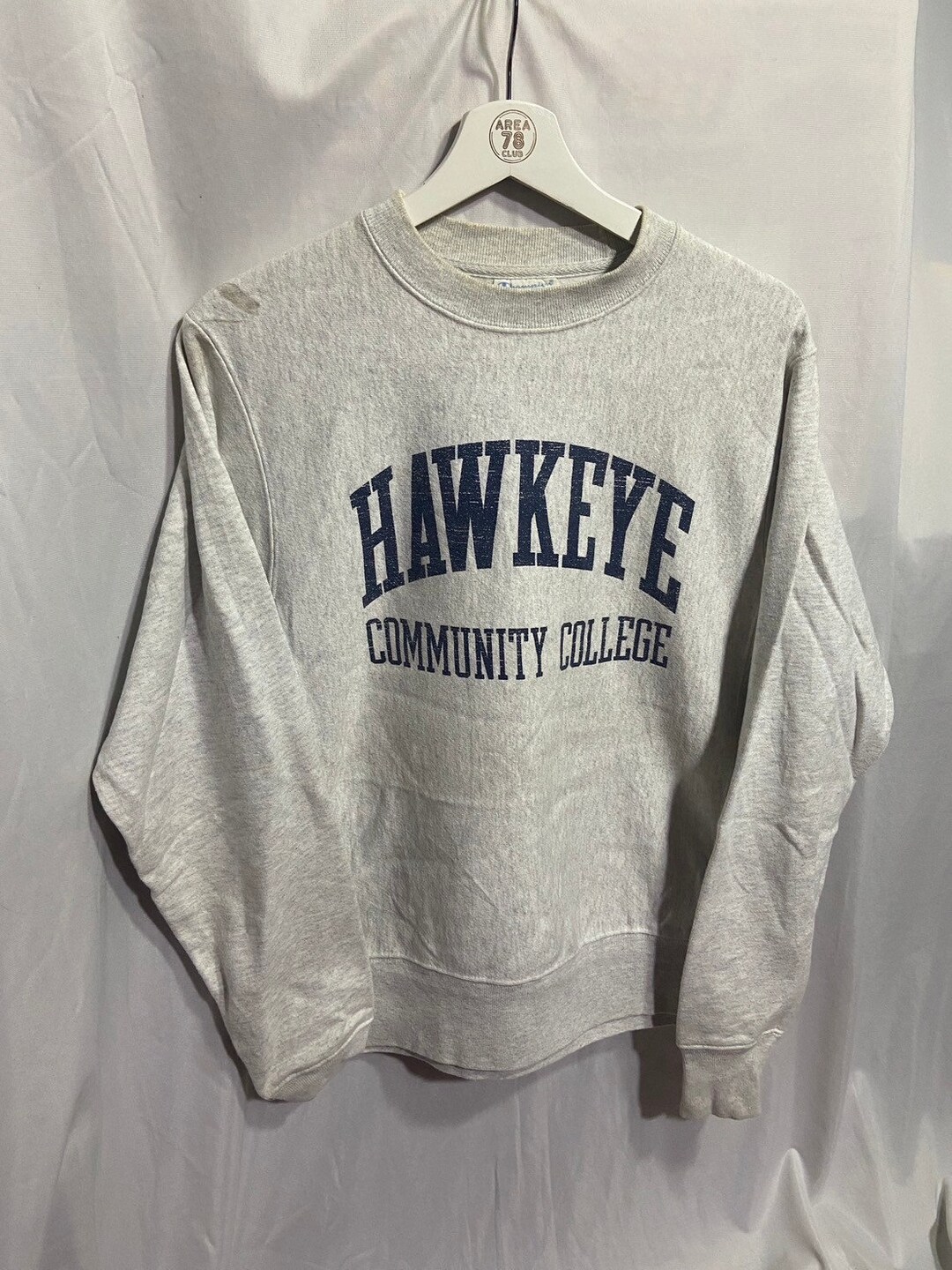 Vintage Champion Reverse Weave X Hawkeye Community College Sweatshirt ...