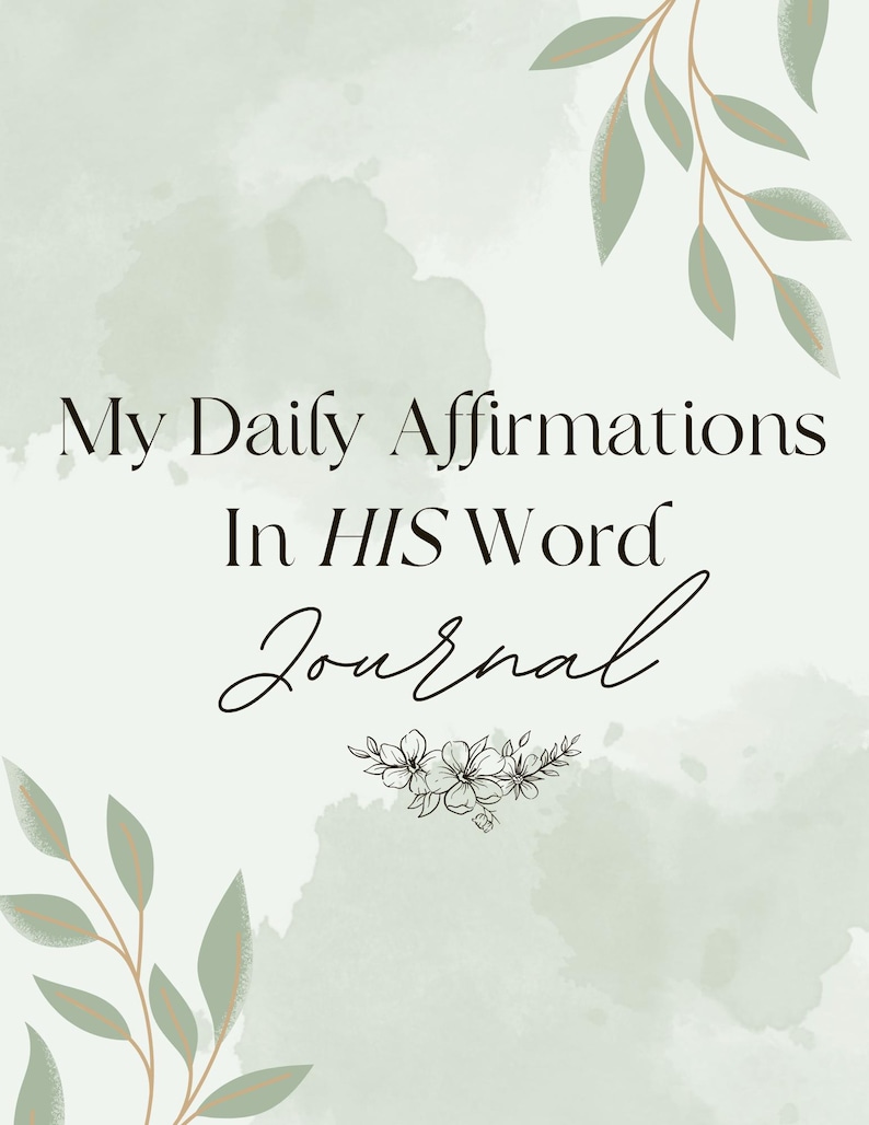 Digital Biblical Affirmations Journal - Etsy