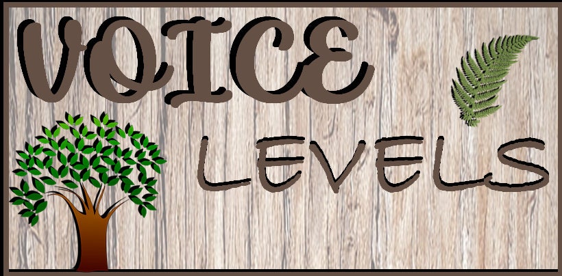 Voice Levels. Noise Chart Display Wood Natural Leaves Design, Classroom ...