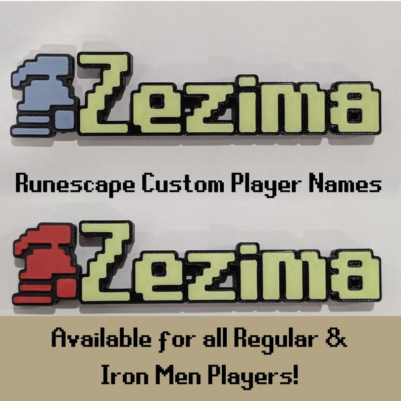 Personalised Runescape Nameplate // Glow in the Dark // Runescape Gift ...