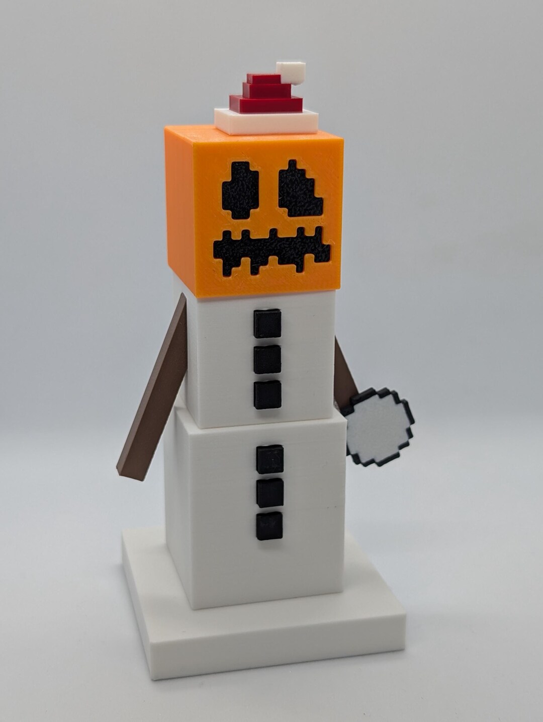 Minecraft Snow Man Santa Figure | Minecraft Christmas Gift - Etsy