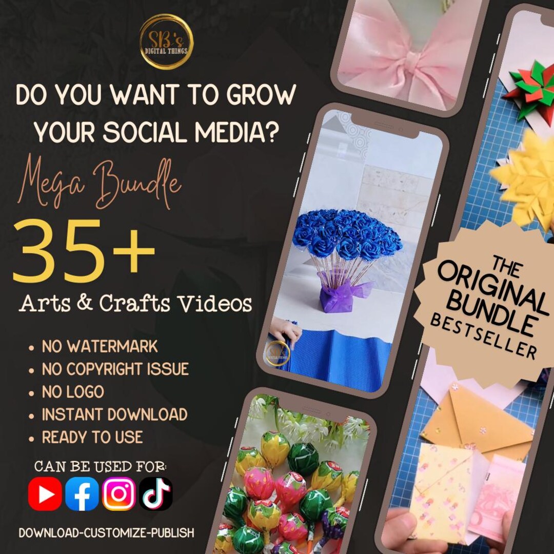 The Ultimate Art & Craft Video Bundle | 35+ Video No Watermark No ...