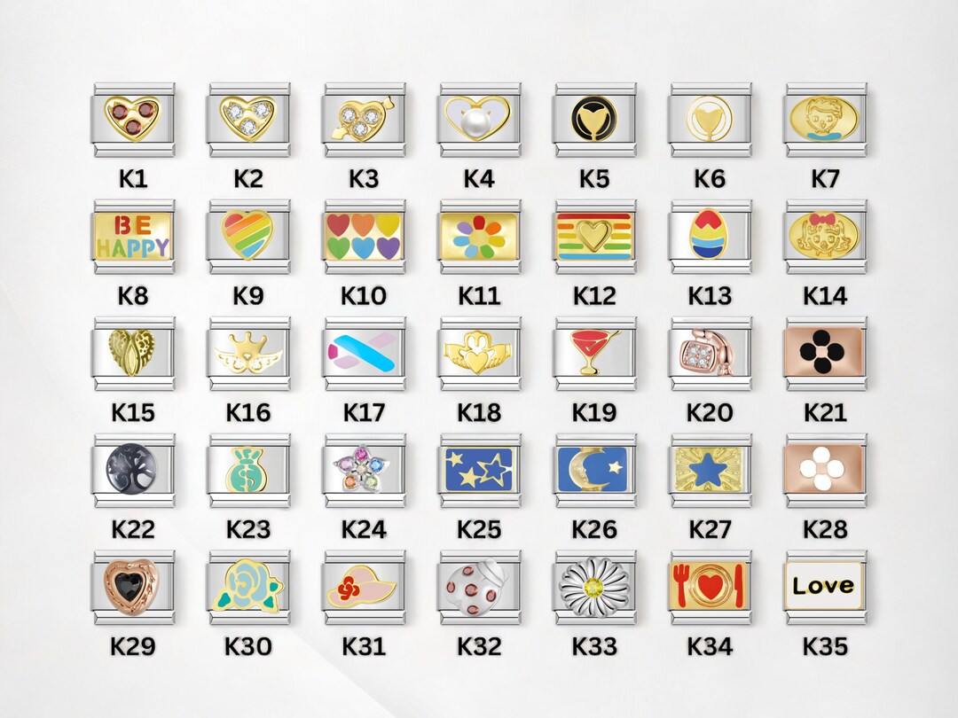 Italian Charms Classic 9mm Size, Custom Bracelet, Italian Charm ...