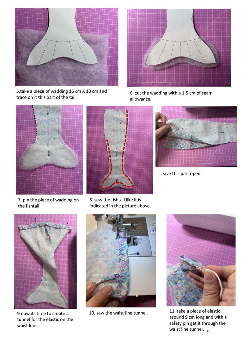 PDF Pattern for Mermaid Outfit for PAXI Doll, Removable Fishtail and ...