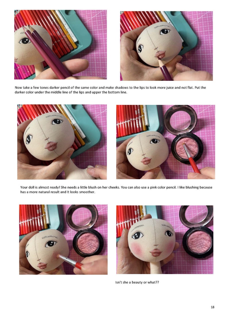 PDF Doll Pattern Instant Download, Paxi Doll Pattern for Doll and Dress ...