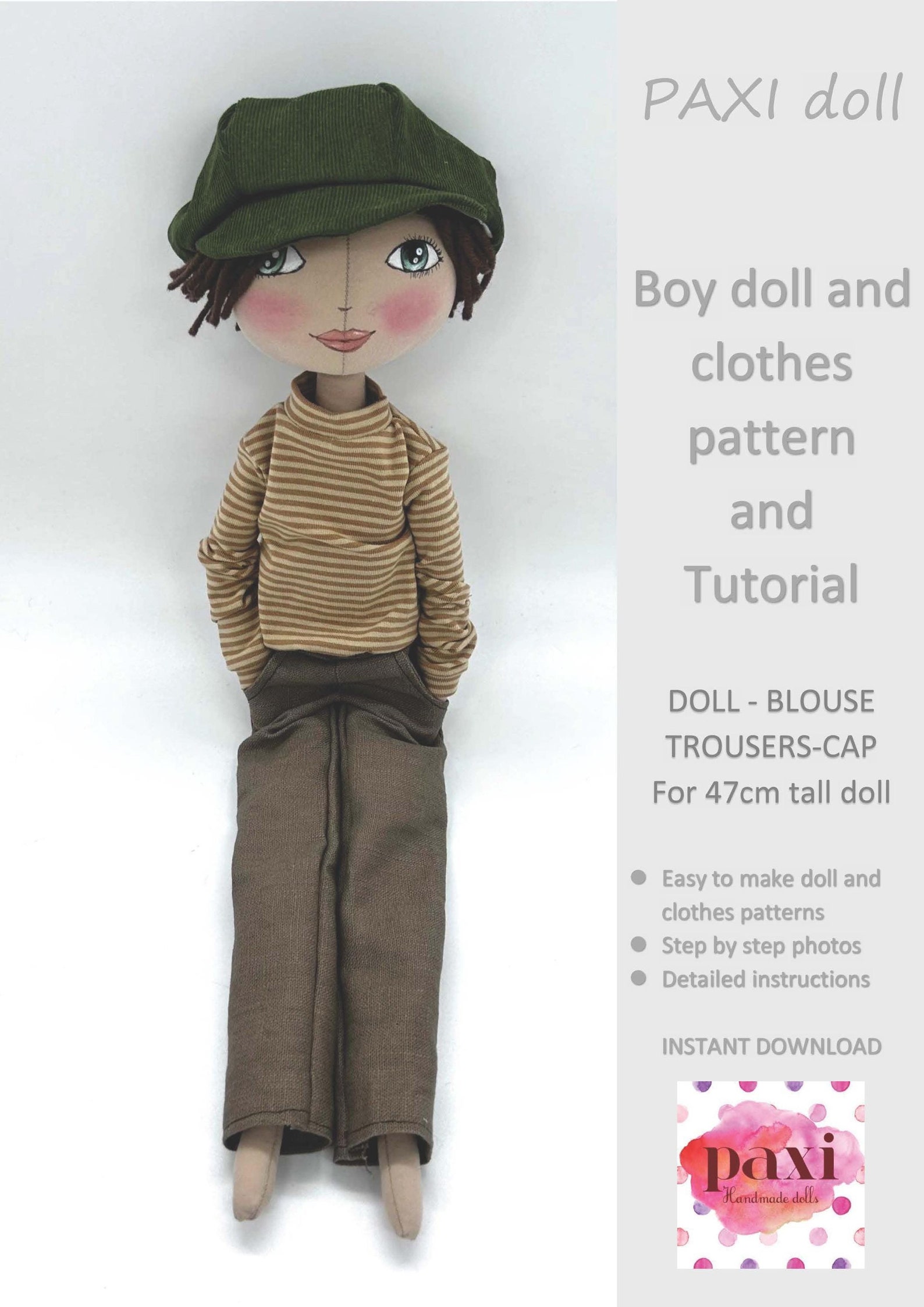 Boy Doll PDF Pattern, PAXI Doll Boy Pattern for 47 Cm Doll - Etsy