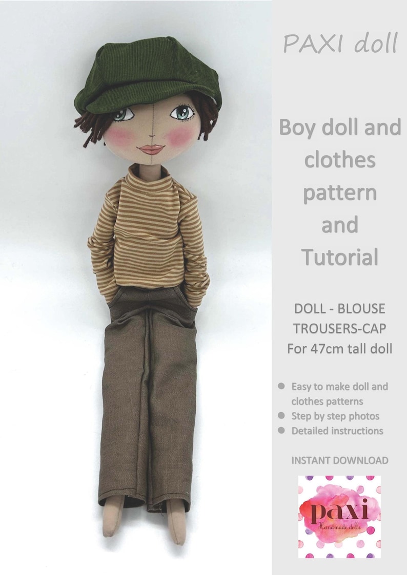 Boy Doll PDF Pattern, PAXI Doll Boy Pattern for 47 Cm Doll - Etsy