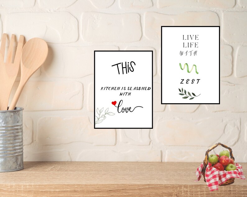 Kitchen Quotes Printable, Printable Kitchen Wall Decor, Dining Room ...