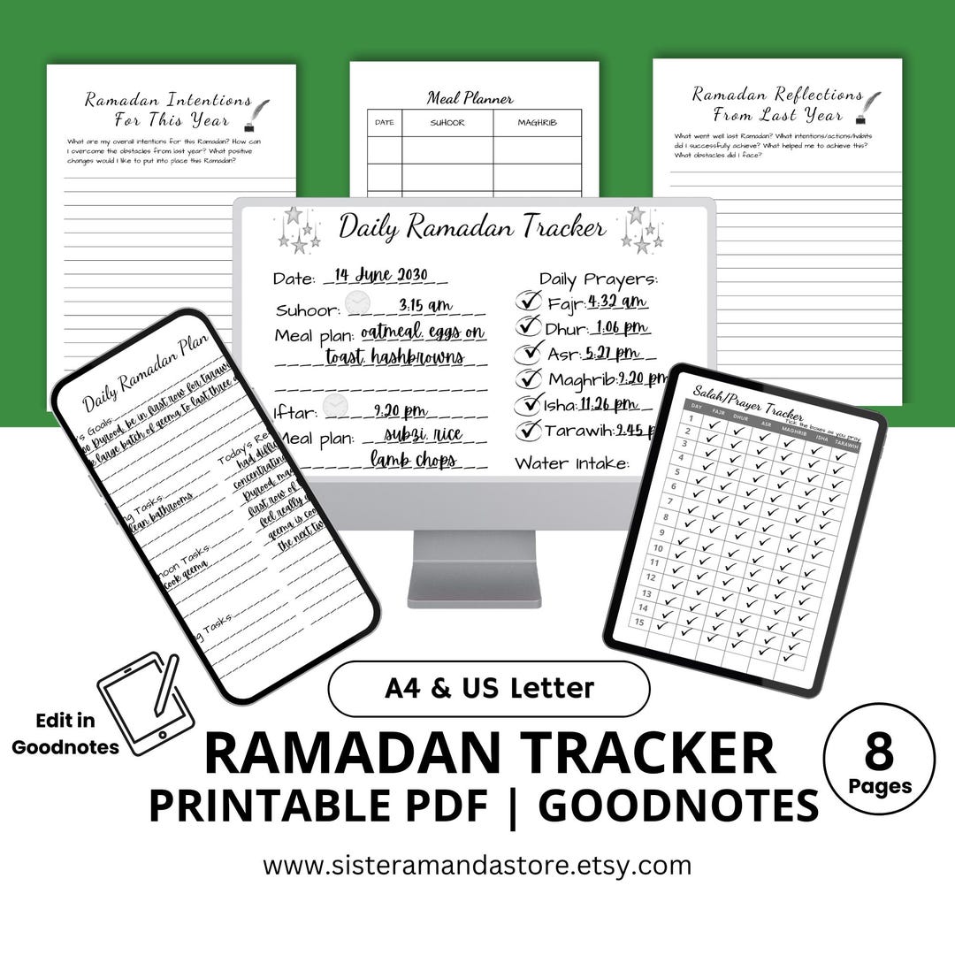 Printable Muslim Ramadan Planner Deen Journal Present Islamic Ramadan ...