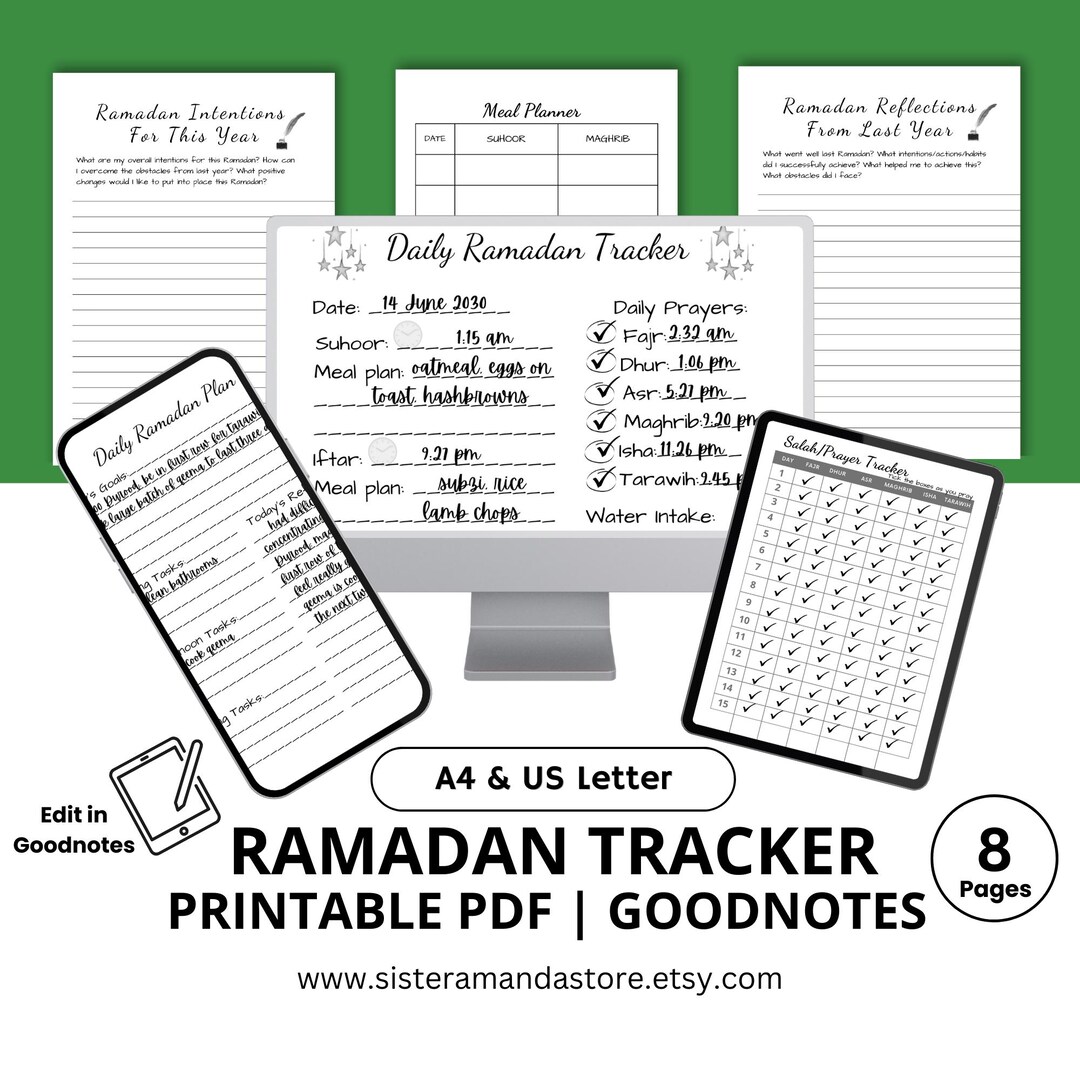 Downloadable Digital Ramadan Planner Tracker Printable PDF for Kids ...