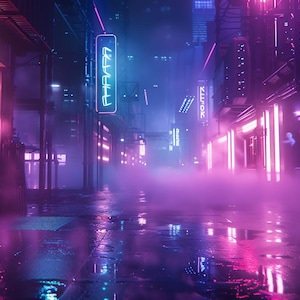 Cyberpunk Vtuber Background | Neon Futuristic Room Overlay for Twitch ...