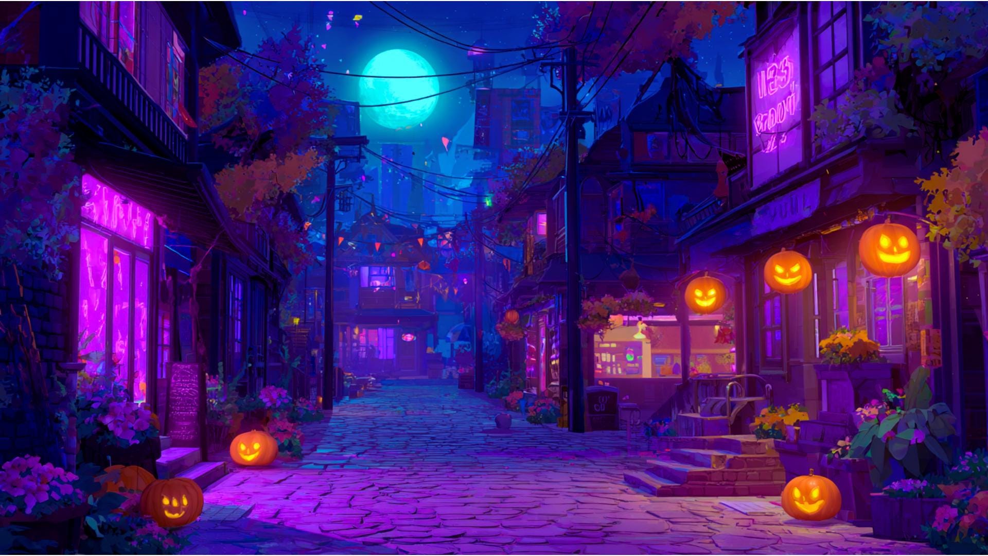 Spooky Halloween Vtuber Background | Gothic Anime Room for Live2d ...