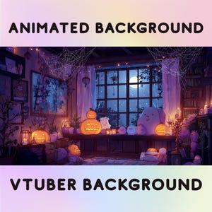 Haunted Room Halloween Vtuber Background | Digital Backdrop for ...